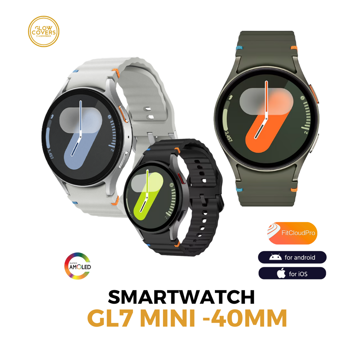 Smartwatch GL7 Mini - 40mm – Glow Covers